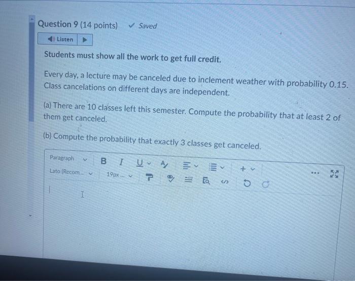 Solved Students must show all the work to get full credit. | Chegg.com