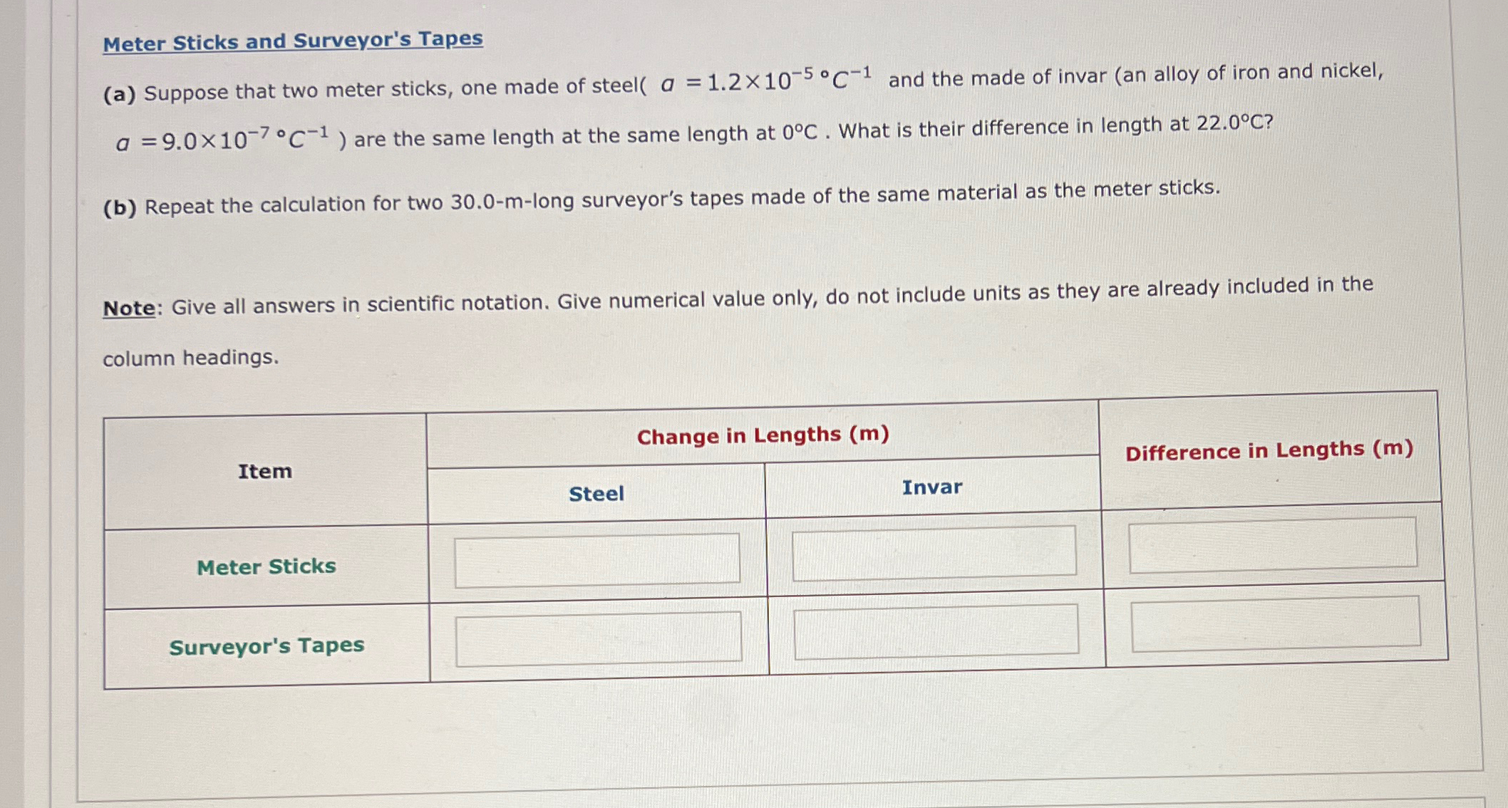 Solved Meter Sticks and Surveyor's Tapes(a) ﻿Suppose that | Chegg.com