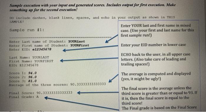 Solved Your program Grading Scale: (20 points possible - | Chegg.com