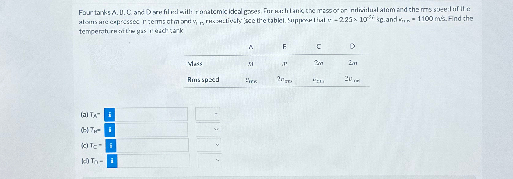 Solved Four tanks A, ﻿B, ﻿C, ﻿and D are filled with | Chegg.com