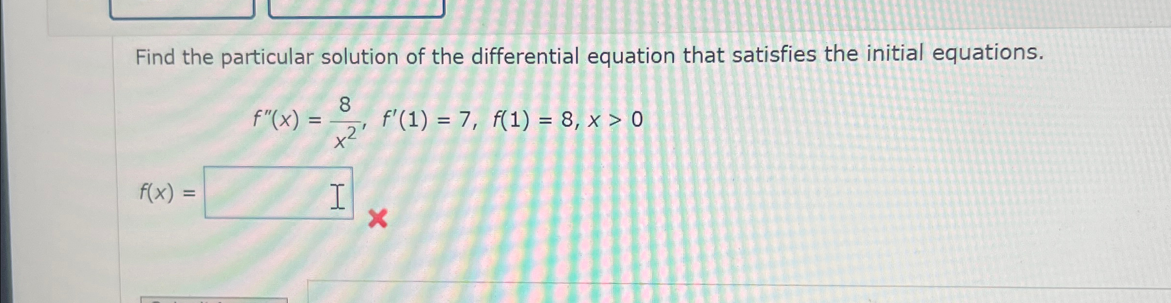 Solved Find the particular solution of the differential | Chegg.com