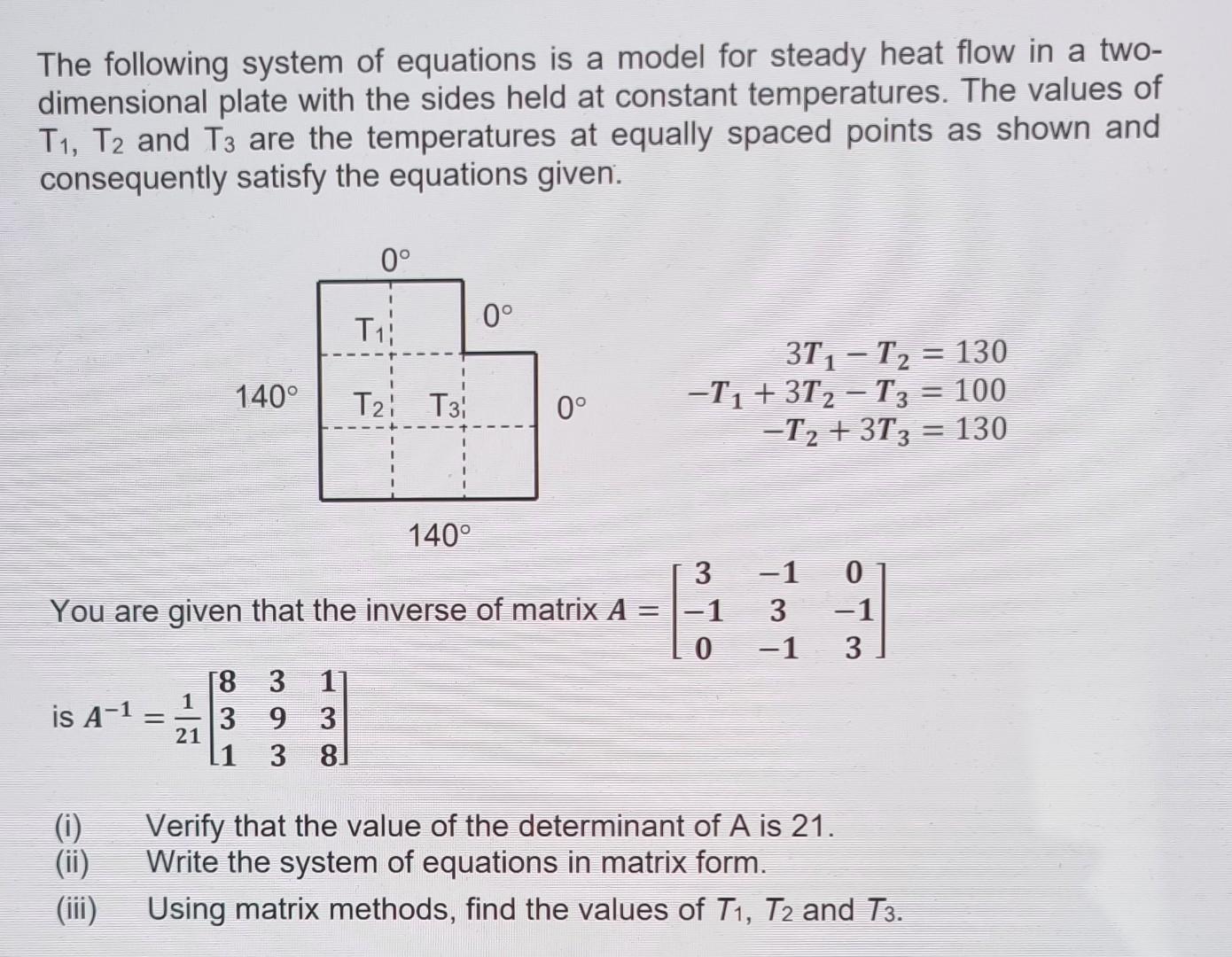 Solved The following system of equations is a model for | Chegg.com