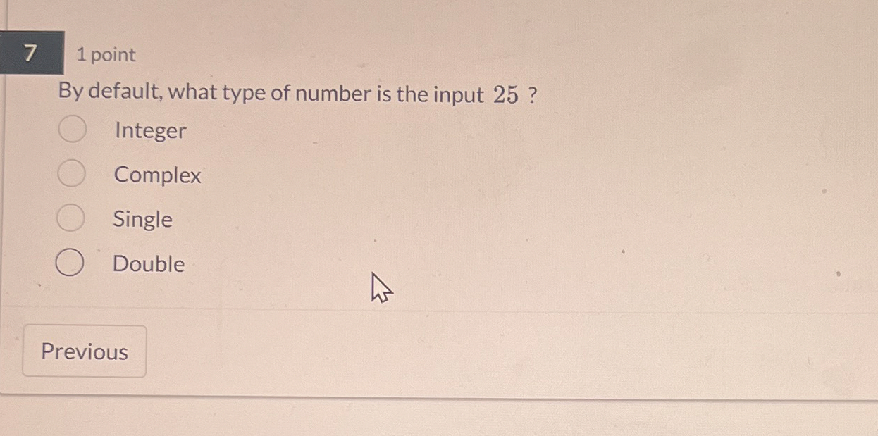 Solved By default, what type of number is the input | Chegg.com