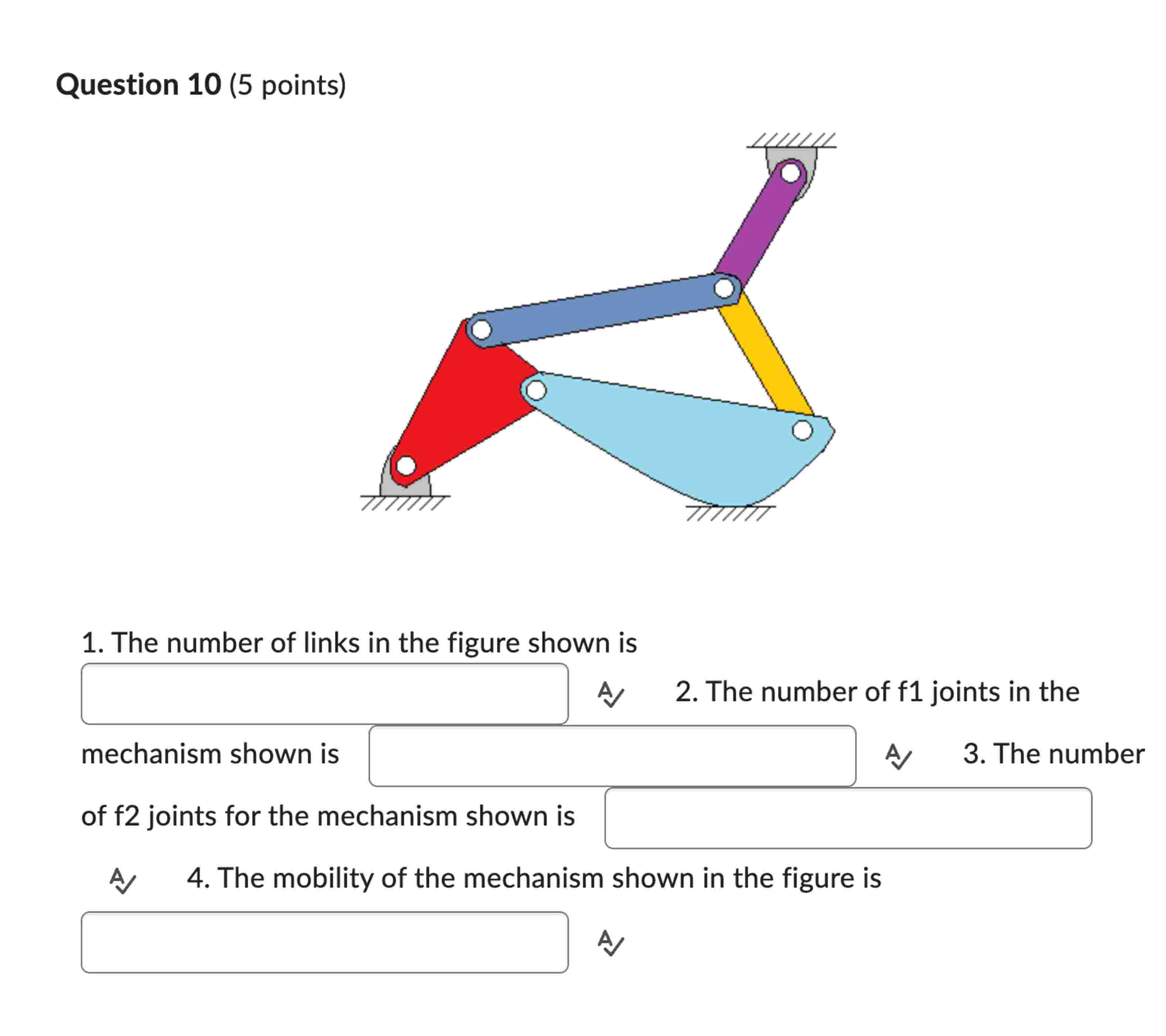 Solved Question 10 (5 ﻿points)1. ﻿The number of links in the | Chegg.com
