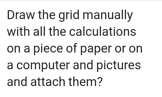 Solved Draw the grid manually with all the calculations on a | Chegg.com