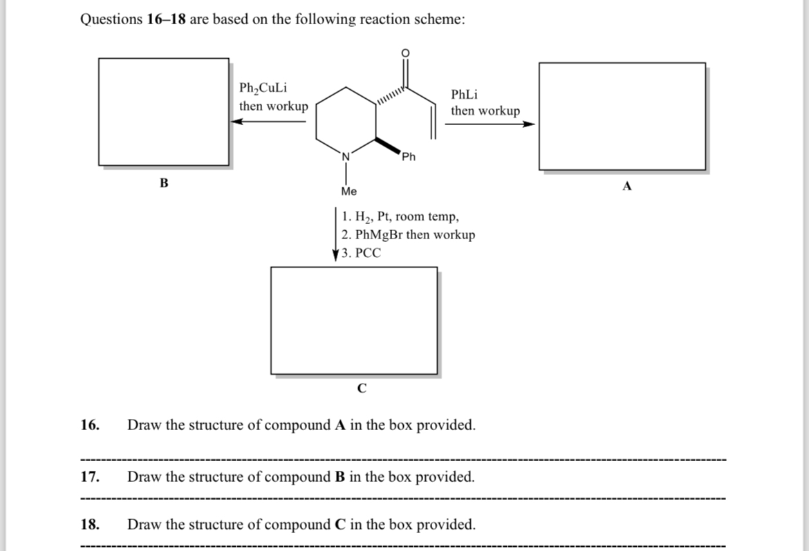Solved Questions 16-18 ﻿are based on the following reaction | Chegg.com