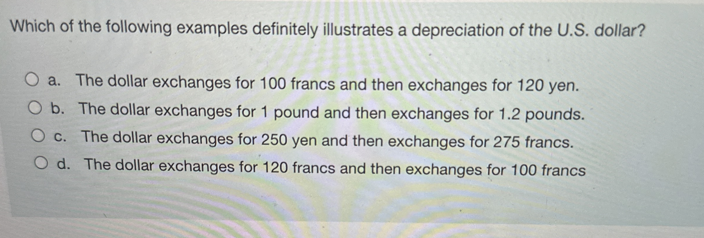 Solved Which of the following examples definitely | Chegg.com