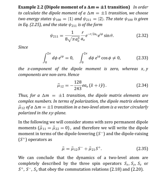 Solved Q: Calculat dipole matrix element is of a Am= +2 | Chegg.com