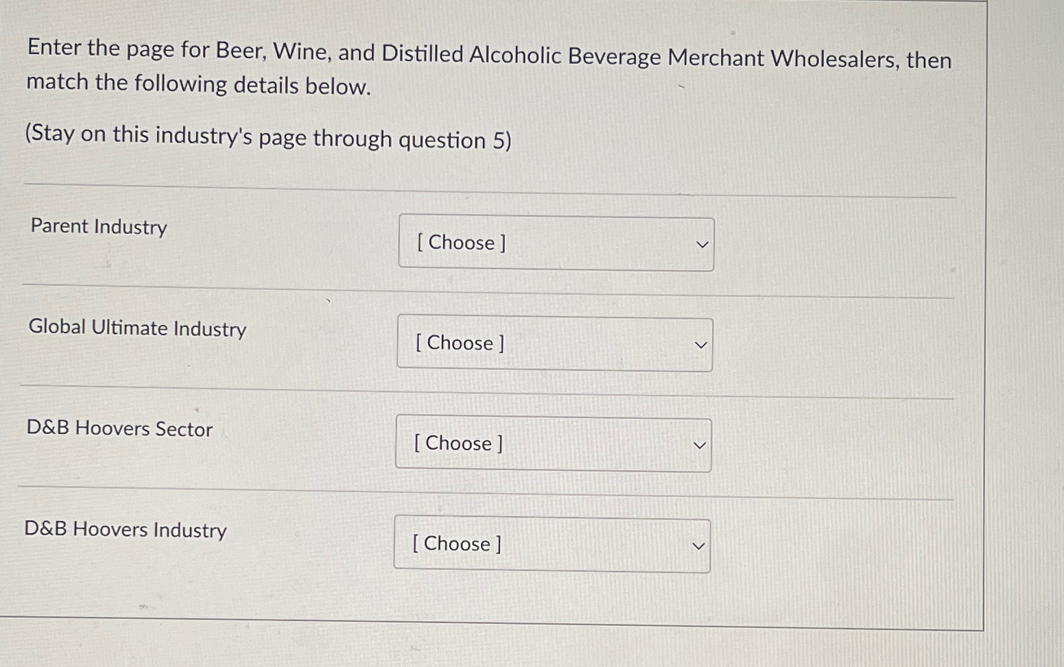 Solved Enter the page for Beer, Wine, and Distilled | Chegg.com