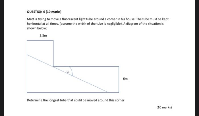 Solved Matt is trying to move a fluorescent light tube | Chegg.com