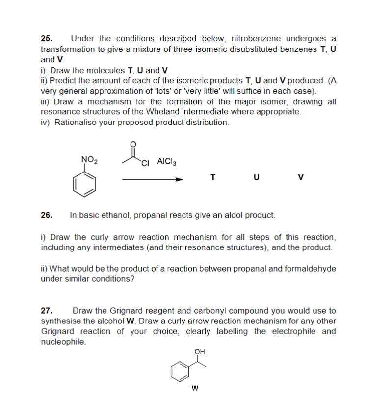 Solved Under the conditions described below, nitrobenzene | Chegg.com