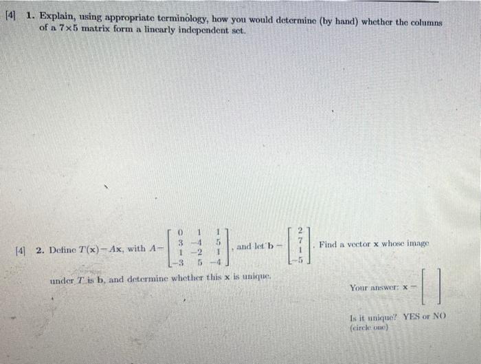 Solved [41 1. Explain, using appropriate terminology, how | Chegg.com