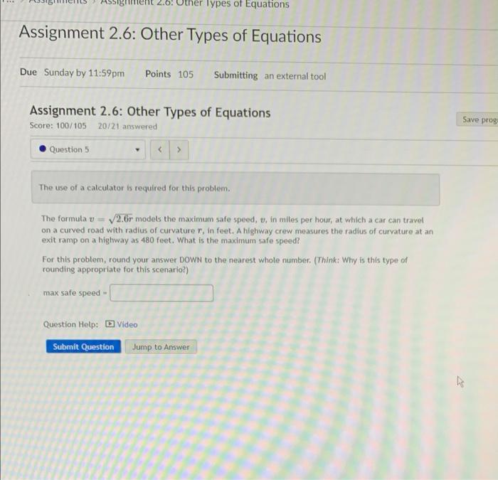 Solved Types of Equations Assignment 2.6: Other Types of | Chegg.com