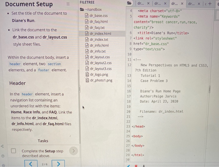 Solved Document Setup = • Set the title of the document to | Chegg.com