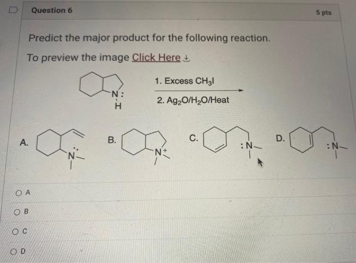 Solved Predict the major product for the following reaction. | Chegg.com