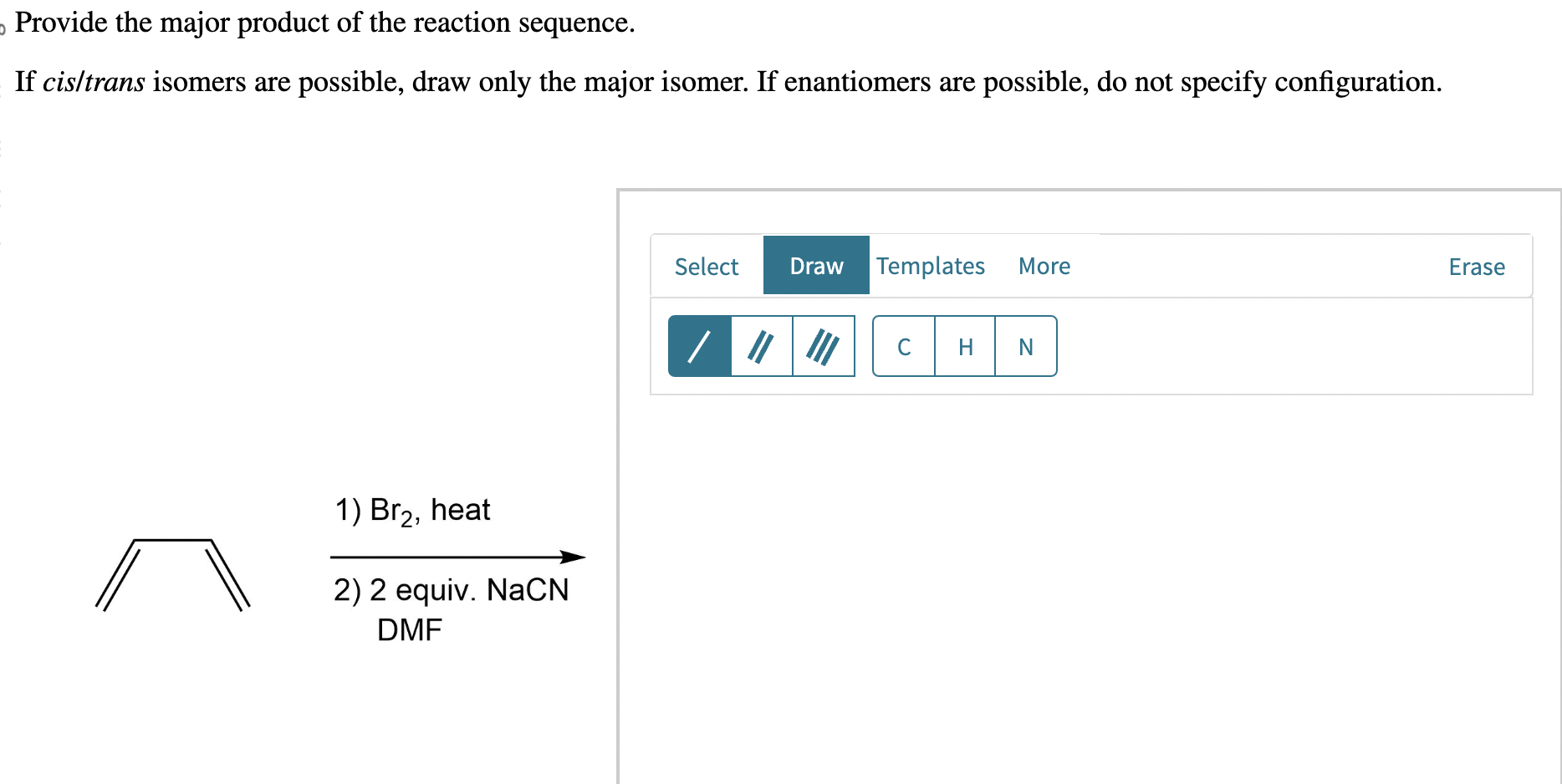 Solved Provide the major product of the reaction sequence.If | Chegg.com