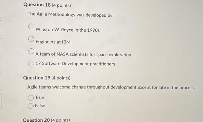 Solved The following are principles of the Agile Manifesto | Chegg.com