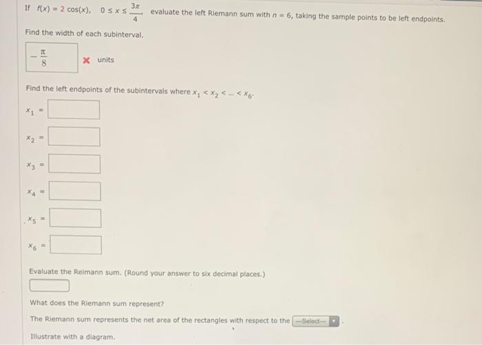 Solved 3x If f(x) = 2 cos(x), sxs **. evaluate the left | Chegg.com
