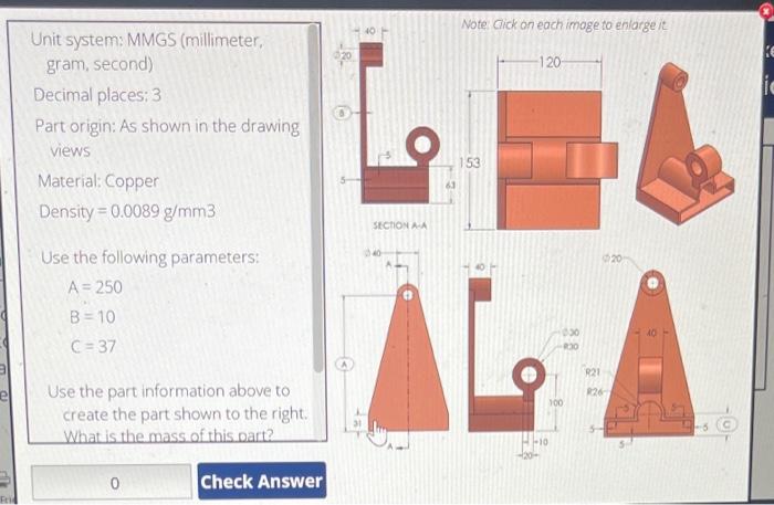 Solved Unit system: MMGS (millimeter. gram, second) Decimal | Chegg.com