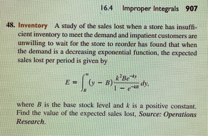 Solved 8. Inventory A study of the sales lost when a store | Chegg.com