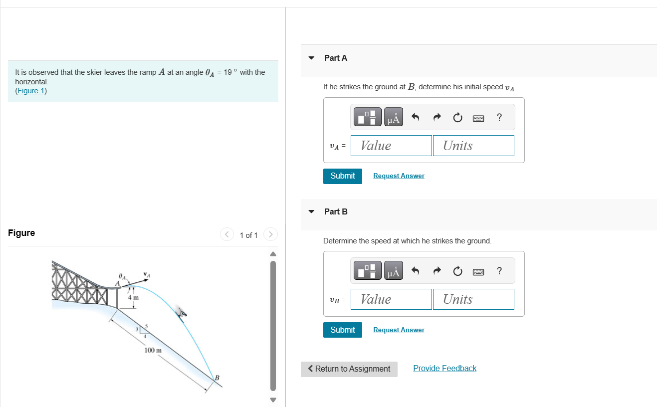 Solved It is observed that the skier leaves the ramp A ﻿at | Chegg.com