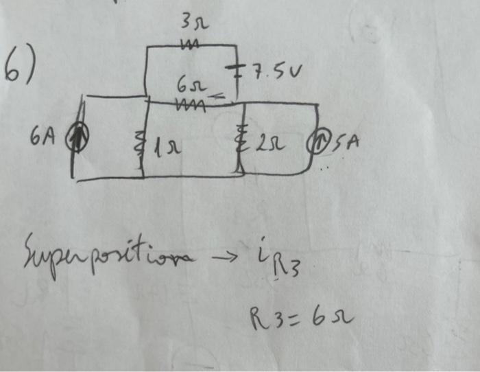 Solved find superposition ir3 if r3 is 6omh show all steps | Chegg.com