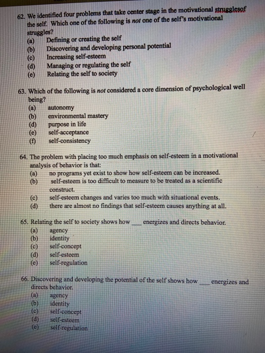 Solved 62. We identified four problems that take center | Chegg.com