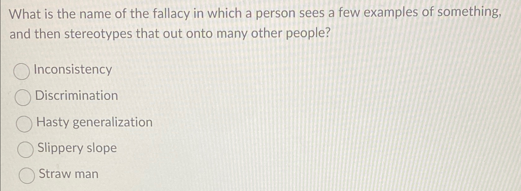 Solved What is the name of the fallacy in which a person | Chegg.com