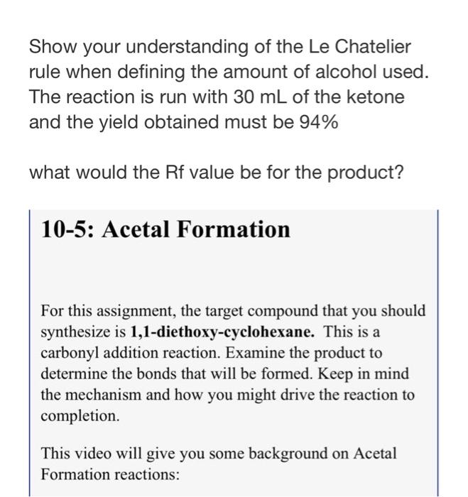 Solved Show your understanding of the Le Chatelier rule when | Chegg.com