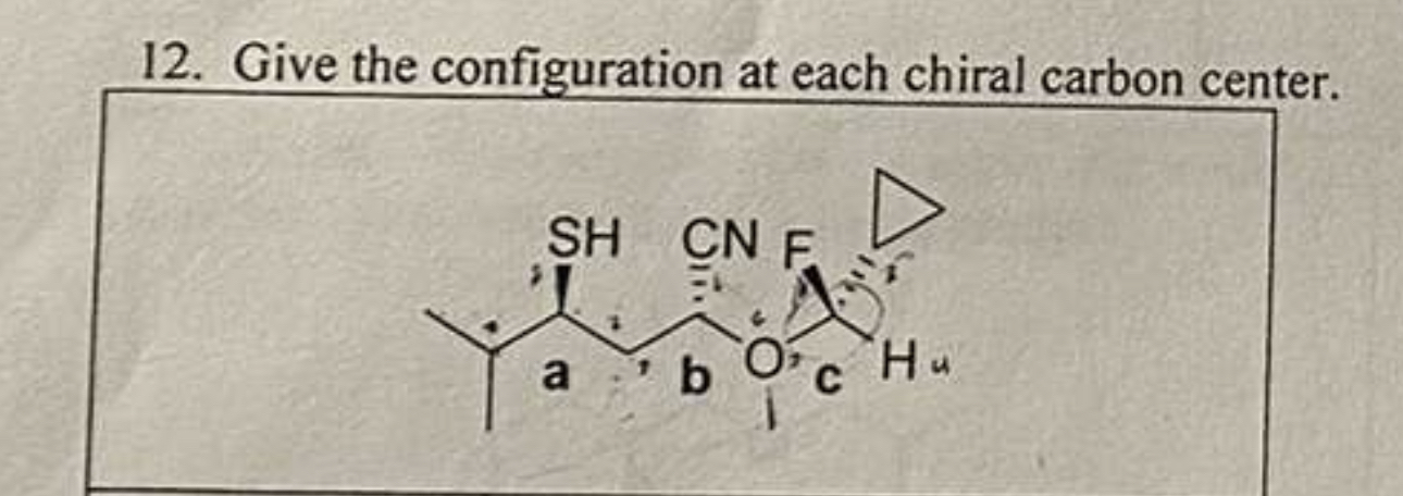 Solved Give the configuration at each chiral carbon center. | Chegg.com