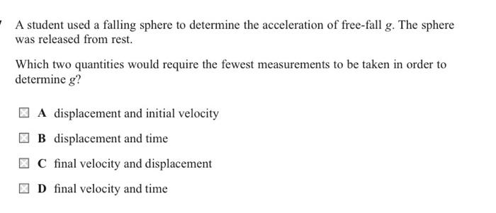 Solved A student used a falling sphere to determine the | Chegg.com