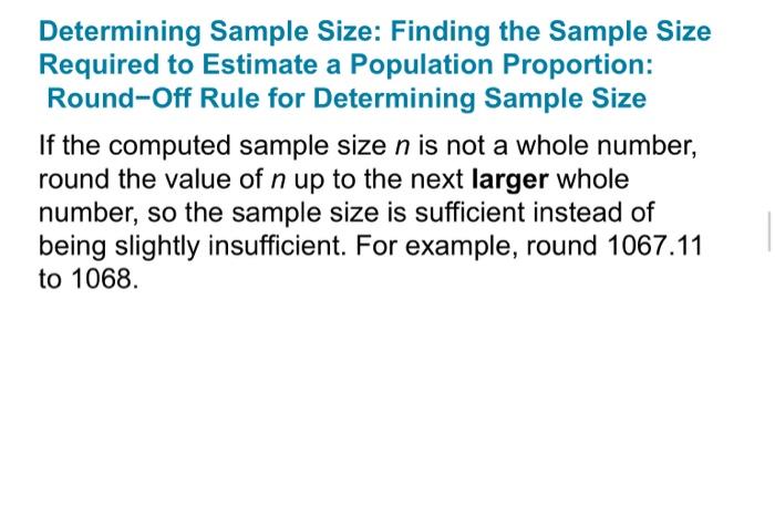 Determining Sample Size: Finding the Sample Size | Chegg.com