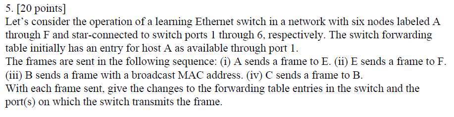 Solved [20 ﻿points]Let's consider the operation of a | Chegg.com