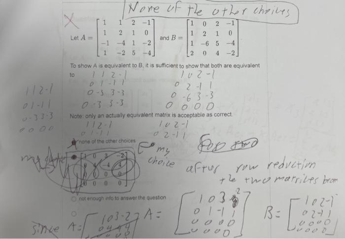 Solved Let A=⎣⎡11−1112−4−22115−10−2−4⎦⎤ and | Chegg.com