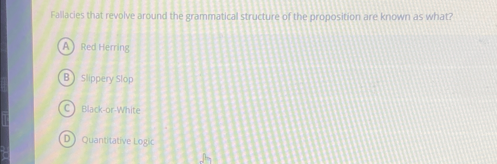 Solved Fallacies that revolve around the grammatical | Chegg.com