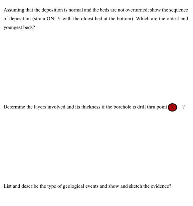 Using contour and strike lines and other geologic | Chegg.com