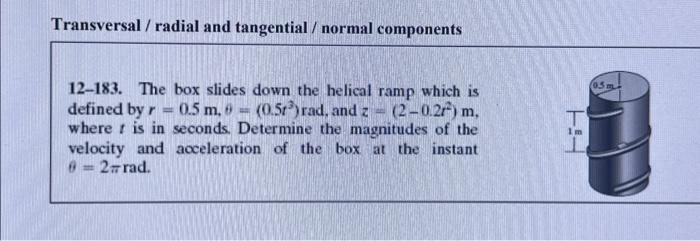 Solved Transversal Radial And Tangential Normal 3856