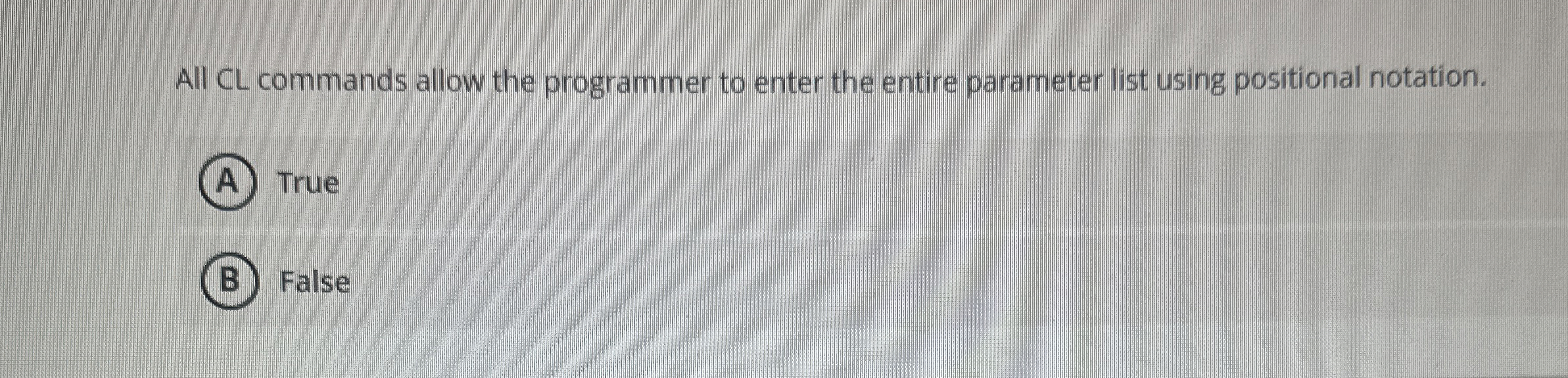 Solved All Cl Commands Allow The Programmer To Enter The