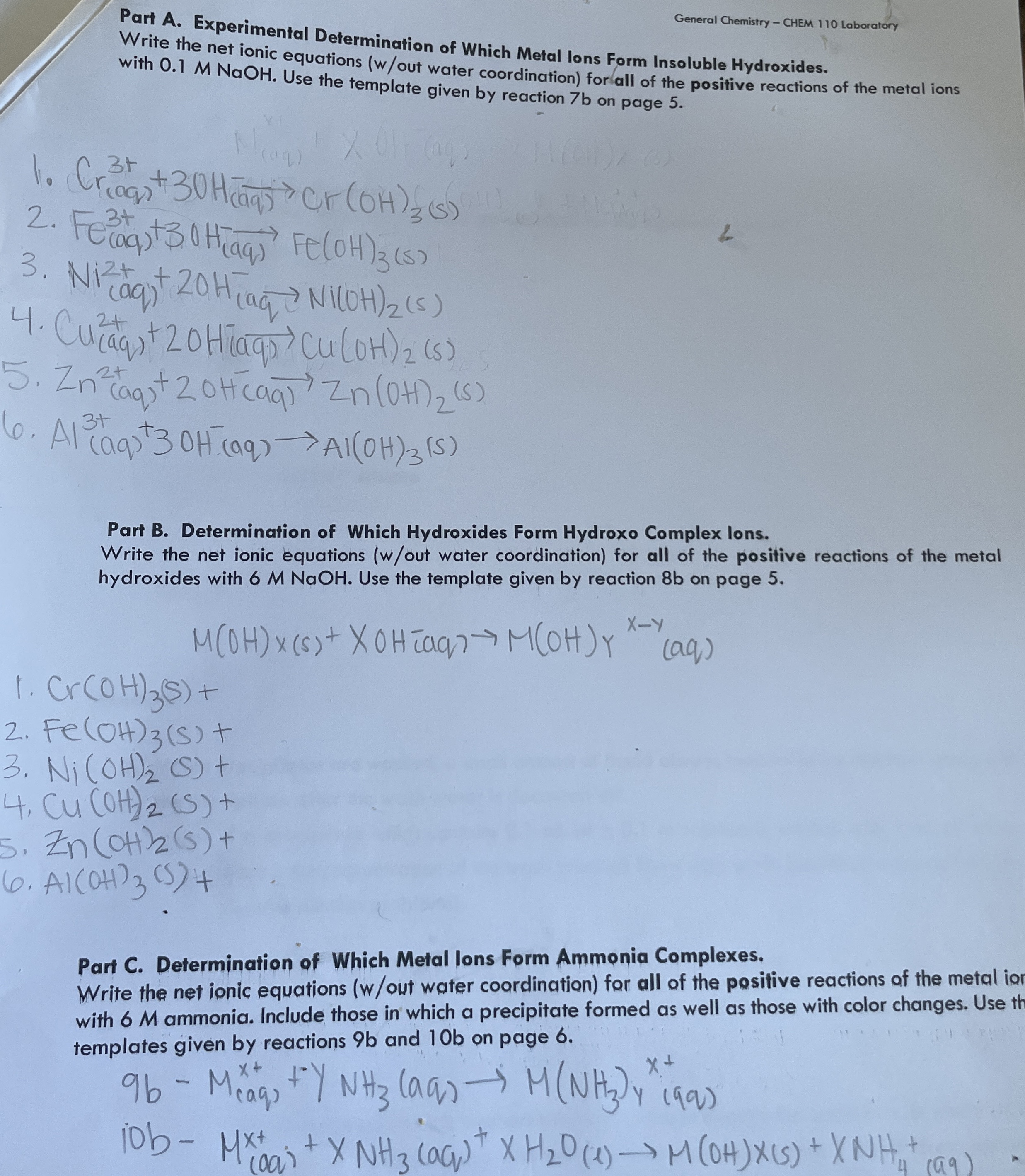 Solved Please help me complete part b General Chemistry - | Chegg.com