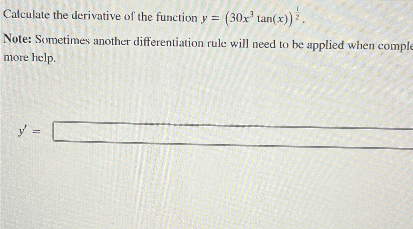 Calculate the derivative of the function | Chegg.com