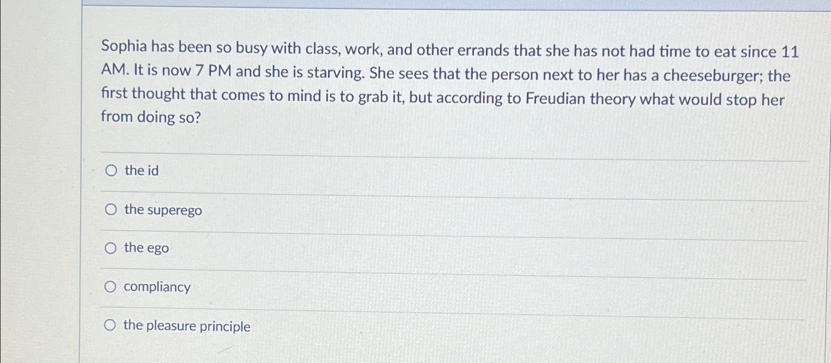 Solved Sophia has been so busy with class, work, and other | Chegg.com