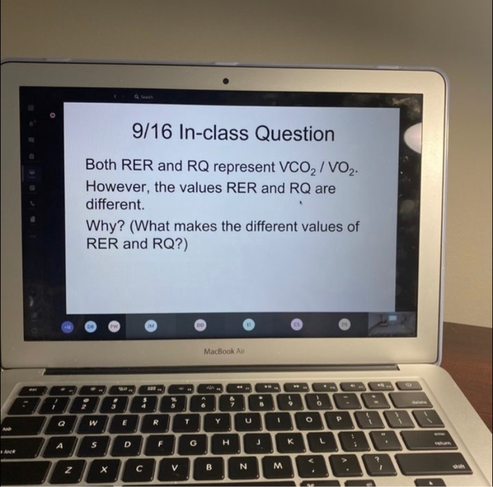 Solved 9/16 In-class Question Both RER and RQ represent VCO | Chegg.com