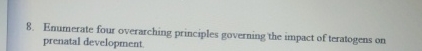 Solved Enumerate four overarching principles governing the | Chegg.com