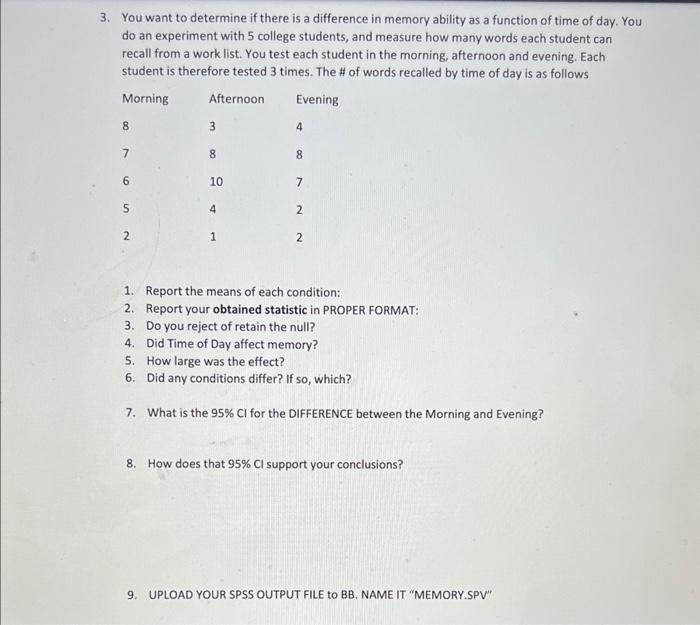 Solved You want to determine if there is a difference in | Chegg.com