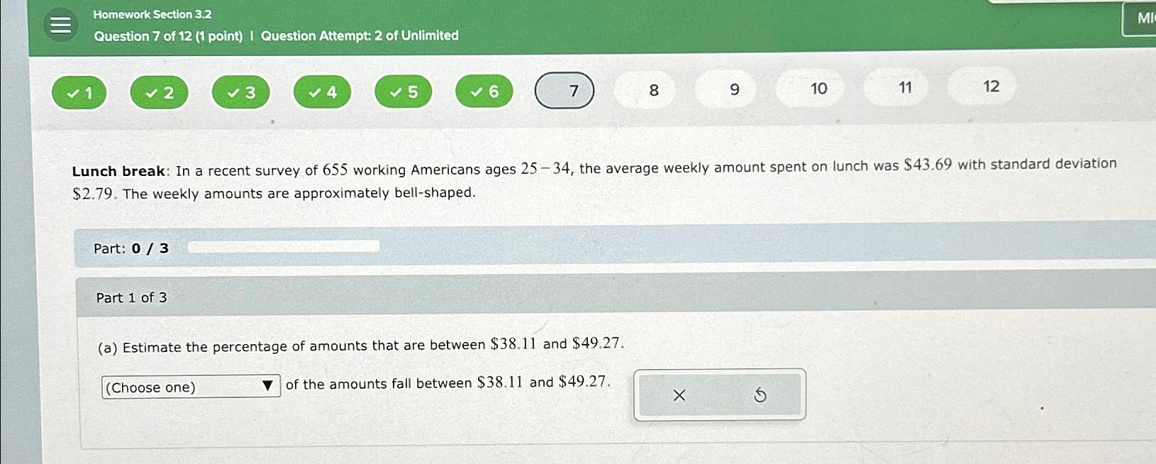 Solved Homework Section 3 2 Nquestion 7 Of 12 1 Point I