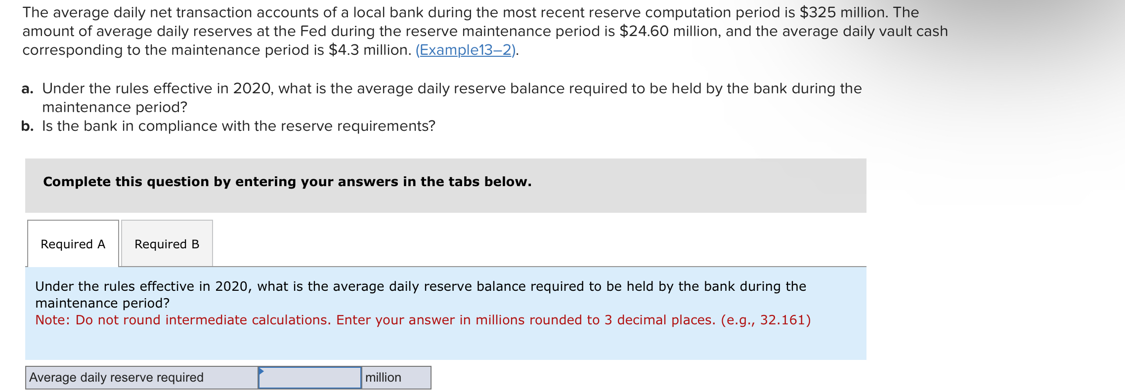 Solved The average daily net transaction accounts of a local | Chegg.com