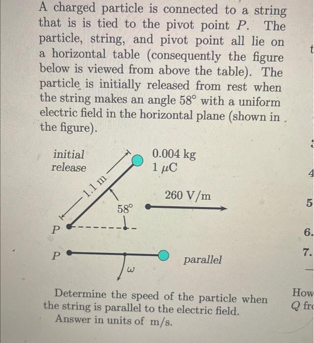 Solved determine speed of a particle when string is parallel | Chegg.com