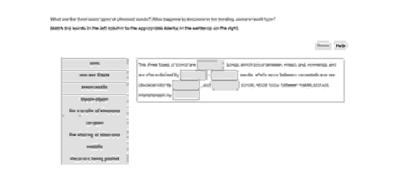 Solved What are the three basic types of chemical bonds? | Chegg.com