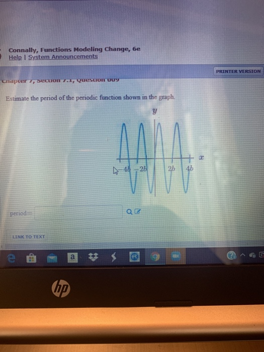 Solved Connally, Functions Modeling Change, 6e Help System | Chegg.com