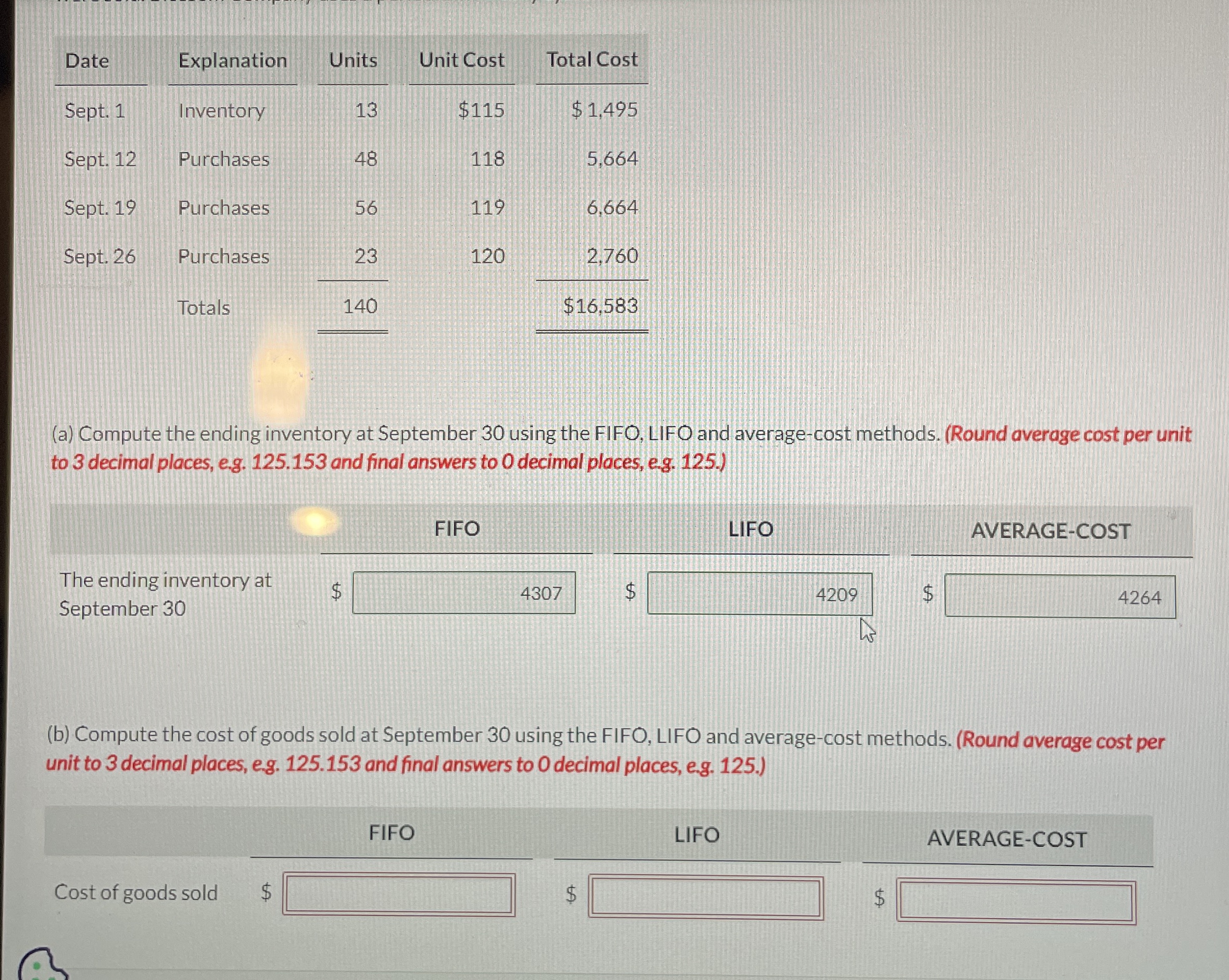 Solved \table[[Date,Explanation,Units,Unit Cost,Total | Chegg.com